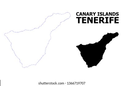 Vector Contour Map Tenerife Island Title Stock Vector (Royalty Free ...