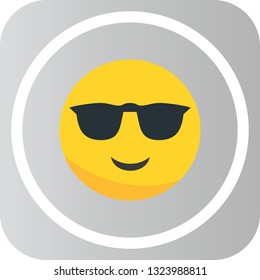 Vector Cool Emoji Icon Stock Vector (Royalty Free) 1323988811 ...