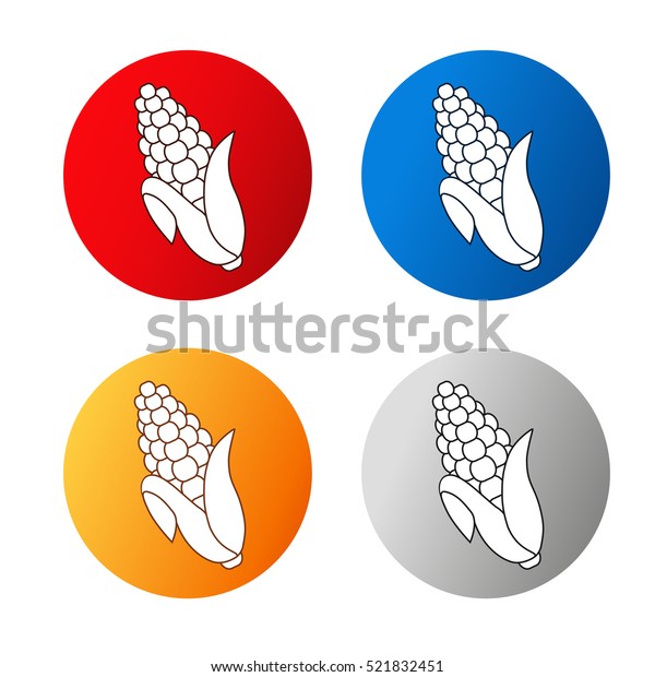 Vector Corn Free Symbols Isolated On Stock Vector (Royalty Free ...