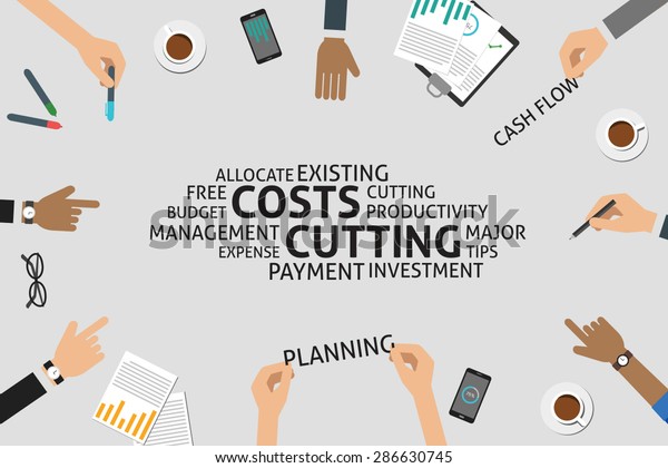 Vector Costs Cutting Concepttemplate: vector de stock (libre de ...