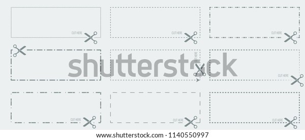 Vector Coupon Template Cut Out Dashed Stock Vector (Royalty Free ...