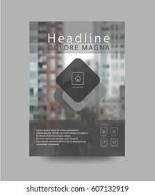 Vector Cover Page Template Stock Vector (Royalty Free) 607132919 ...