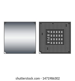 Vector Cpu Icon Front Back Stock Vector (Royalty Free) 1471986302 ...