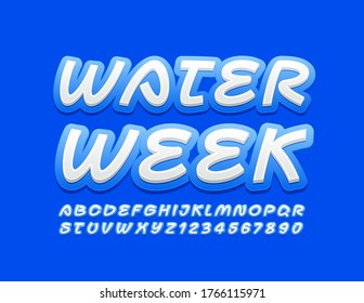 Vector Creative Banner Water Week Handwritten Stock Vector (Royalty ...