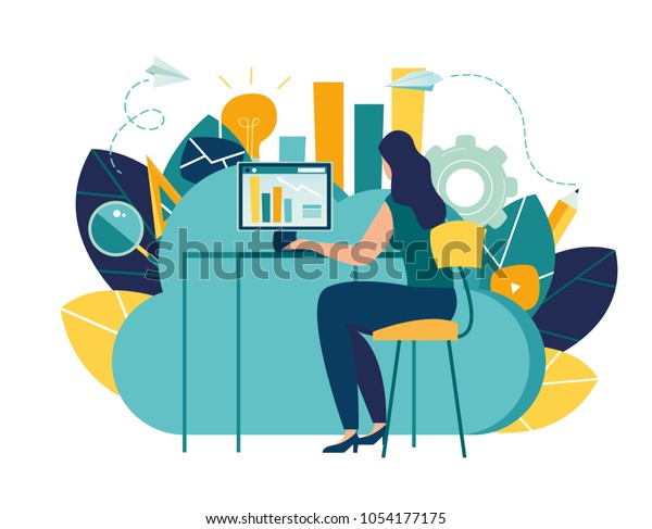 Vector Creative Illustration Business Graphics Employee Stock Vector ...