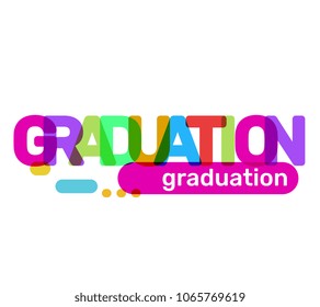 Vector Creative Illustration Graduation Word Lettering Stock Vector ...