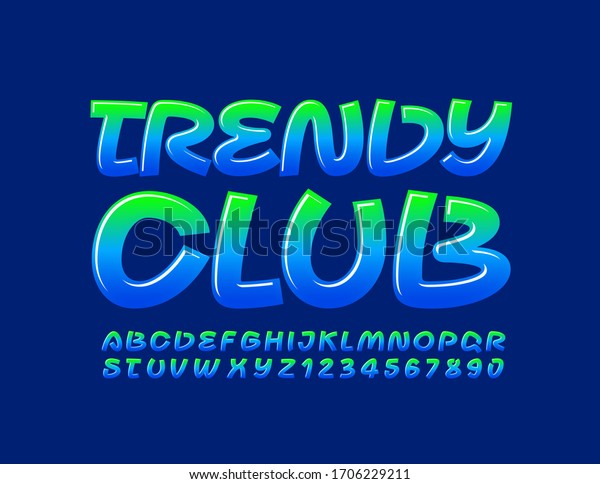 Vector Creative Sign Trendy Club Handwritten Stock Vector (Royalty Free ...