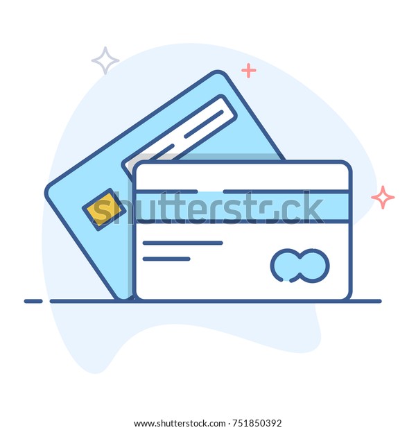 Vector Credit Cards Illustration Stock Vector (Royalty Free) 751850392