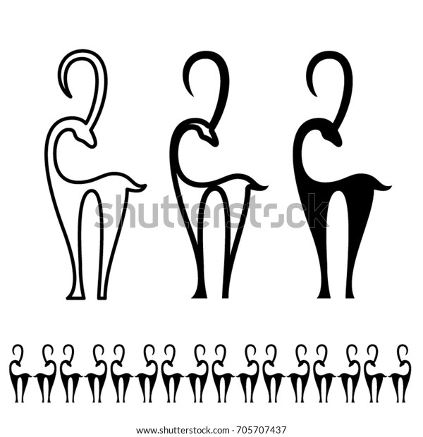 Vector Cretan Kri Kri Goat Symbols Stock Vector (Royalty Free ...