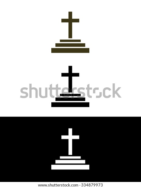 Vector Cross Symbol Color Black Reverse Stock Vector (Royalty Free ...