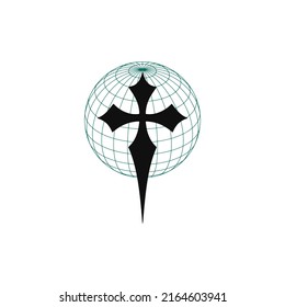 Vector Cross Symbol Global Stock Vector (Royalty Free) 2164603941 ...