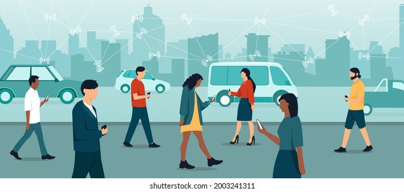 225 Group of people using wifi Stock Vectors, Images & Vector Art ...