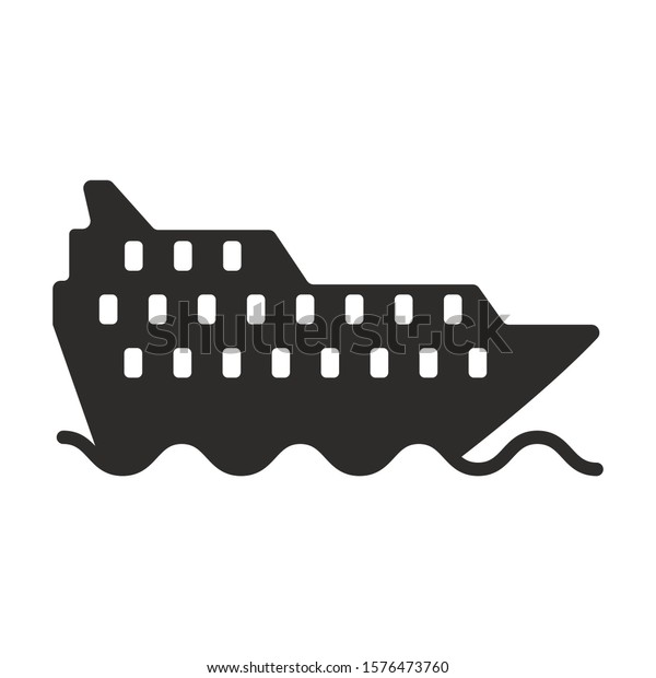 Vector Cruse Ship Icon Logo Illustration Stock Vector (Royalty Free ...