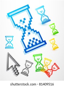 Vector Cursors Color Hourglass Stock Vector (Royalty Free) 81409516 ...