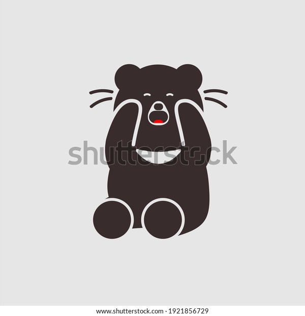 Vector Cute Asian Bear Mascot Character Stock Vector (Royalty Free ...