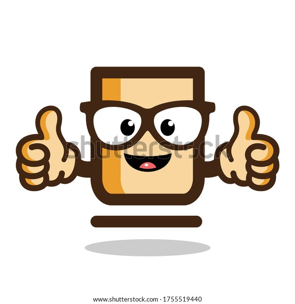 Vector Cute Cartoon Drink Glass Stock Vector (Royalty Free) 1755519440 ...