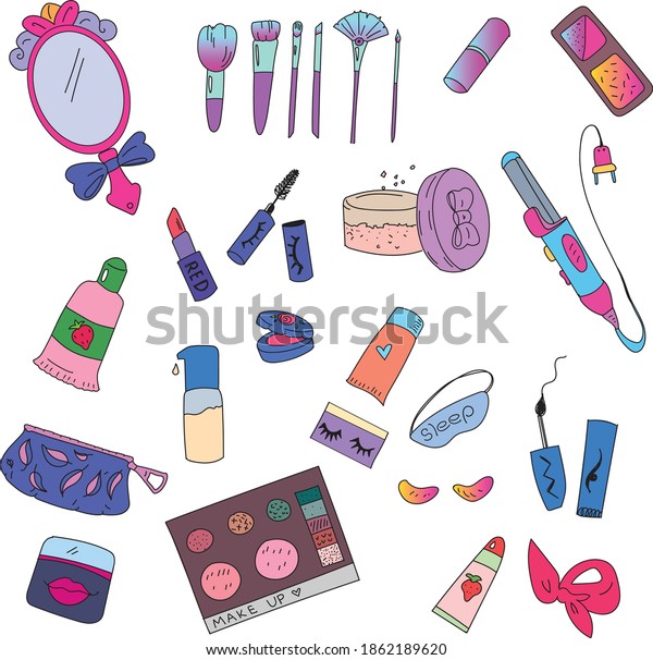 Vector Cute Cartoon Hand Drawing Collection Stock Vector (Royalty Free ...