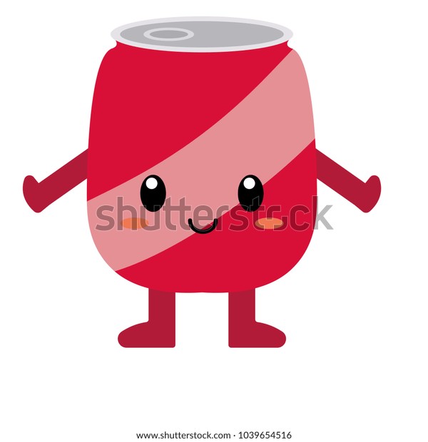 Vector Cute Cartoon Soda Can Isolated Stock Vector (Royalty Free ...