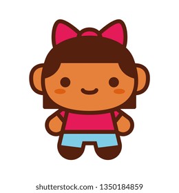 Vector Cute Character Isolated On White Stock Vector (Royalty Free ...