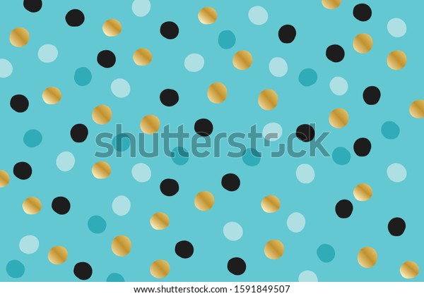 Vector Cute Gold Dots Design Pattern Stock Vector (Royalty Free) 1591849507