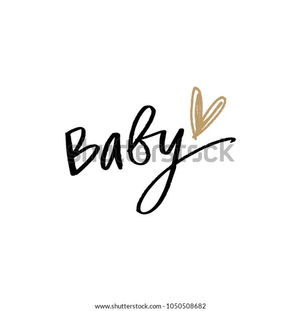 Vector Cute Handwritten Baby Sign Decor Stock Vector (Royalty Free ...