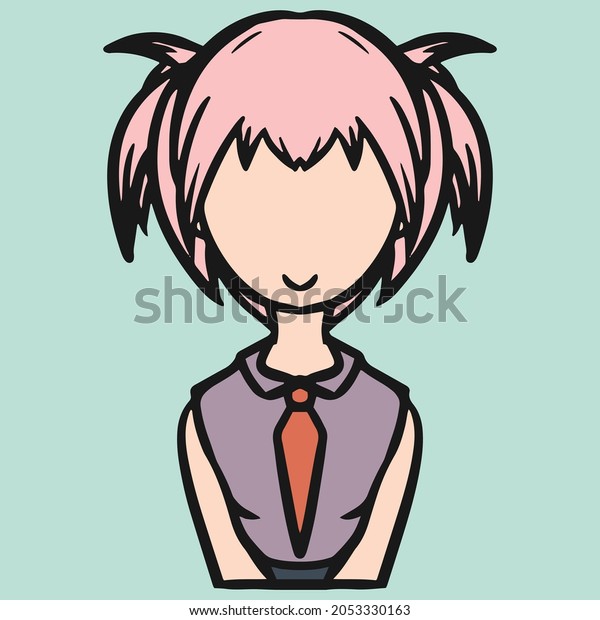 Vector Cute Idol Girl Editable File Stock Vector (Royalty Free ...