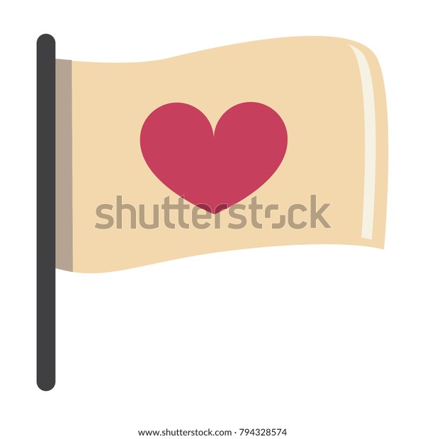 Vector Cute Kawaii Flag Colorful Isolated Stock Vector (Royalty Free ...