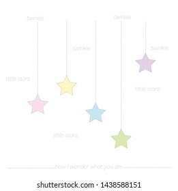 Vector Cute Pastel Star Twinkle Twinkle Stock Vector (Royalty Free ...