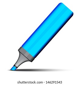 Vector illustration of cyan highlighter | Public domain vectors