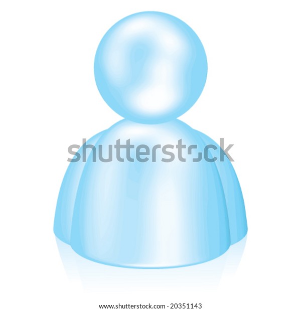 Vector Cyan Ultra Shiny Person Icon Stock Vector (Royalty Free ...