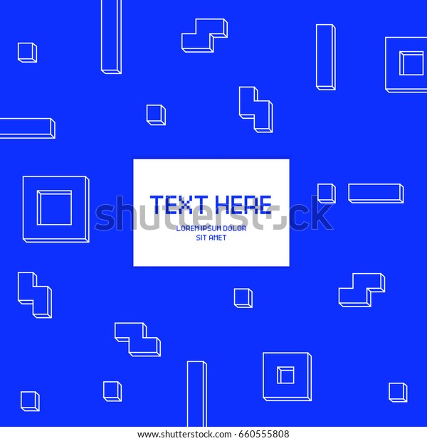 Vector Cyber Tetris Figure Abstract Background Stock Vector (Royalty ...