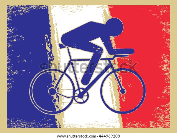 Vector Cycling Illustration Abstract Figure Cyclist Stock Vector ...