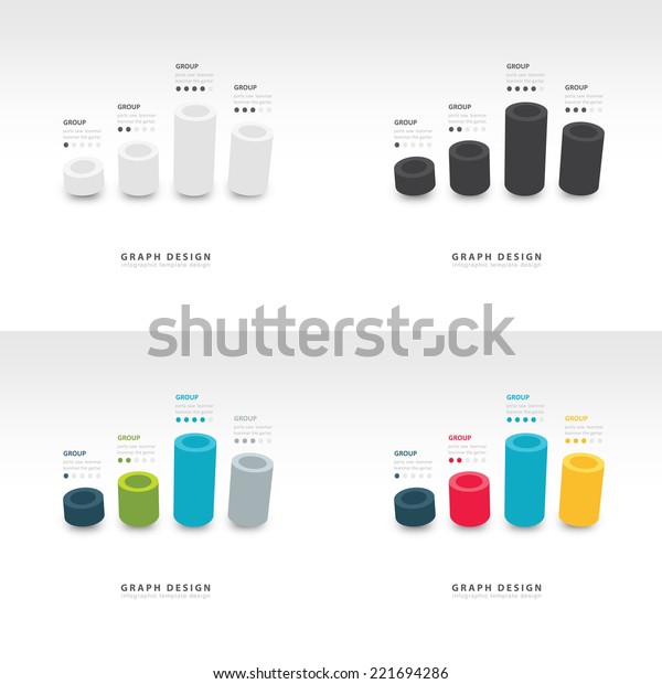 Vector Cylinder Infographic 3d Graph Template Stock Vector (Royalty ...