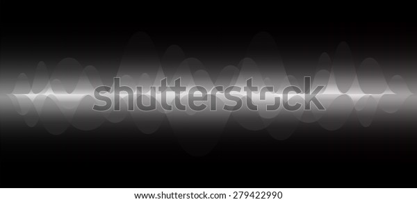 Vector Dark Black Sound Wave Abstract Stock Vector (Royalty Free ...