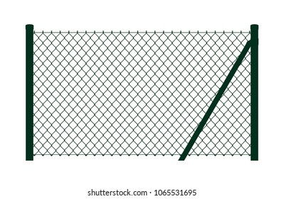 Vector Dark Green Fence Stock Vector (Royalty Free) 1065531695