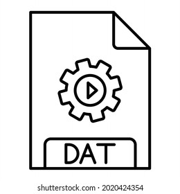 Vector Dat Outline Icon Design Stock Vector (Royalty Free) 2020424354 ...
