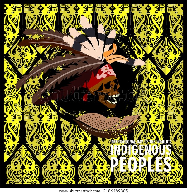Vector: Tribu Dayak en Borneo, Kalimantan,: vector de stock (libre de ...