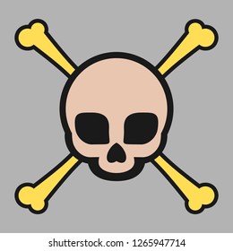 Vector Death Sign Hazard Icon Illustration Stock Vector (Royalty Free ...