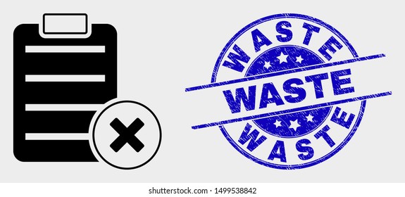 Vector Delete Report Page Icon Waste Stock Vector (Royalty Free ...