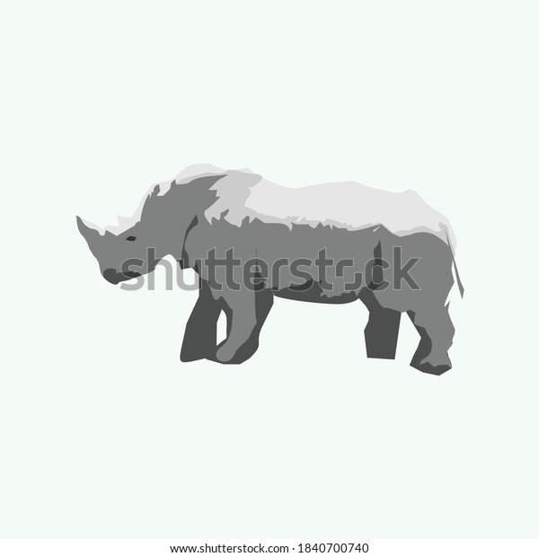 Vector Depicting Rhino Shadow Stock Vector (Royalty Free) 1840700740 ...