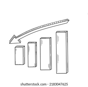 Vector Descending Trend Line Graph Form Stock Vector (Royalty Free ...