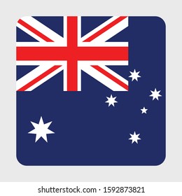 Vertical Flag Australia On White Background Stock Vector (Royalty Free ...