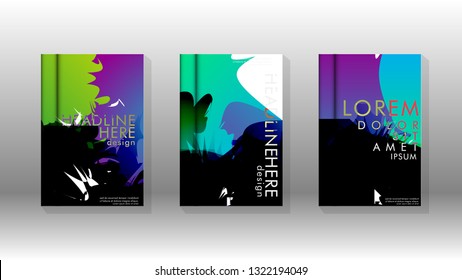 Artistic Covers Design Creative Fluid Colors Stock Vector (Royalty Free ...