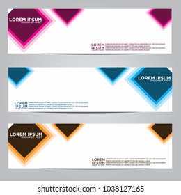 Vector Design Banner Backgrounds Three Different Stock Vector (Royalty ...