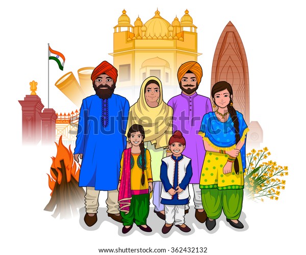 Vector Design Bengali Family Showing Culture Stock Vector (Royalty Free ...