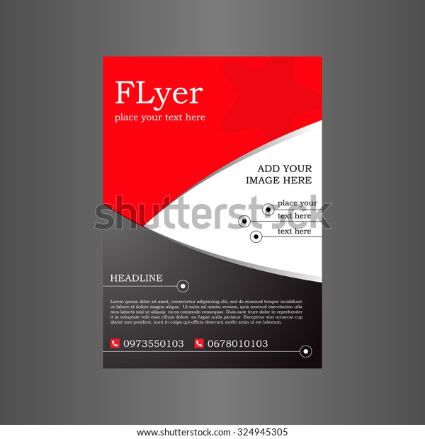 Vector Design Black Red Color Poster Stock Vector (Royalty Free ...