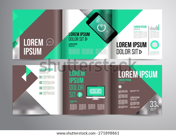 Vector Design Brochure Template Statistic Infographic Stock Vector ...