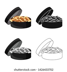 Vector Design Chewing Addiction Icon Collection Stock Vector (Royalty ...