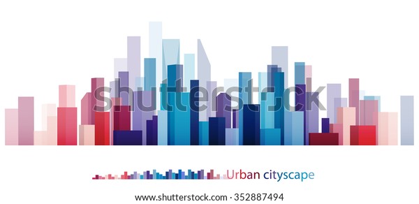 Vector Design Colorful Building City Urban Stock Vector (Royalty Free ...