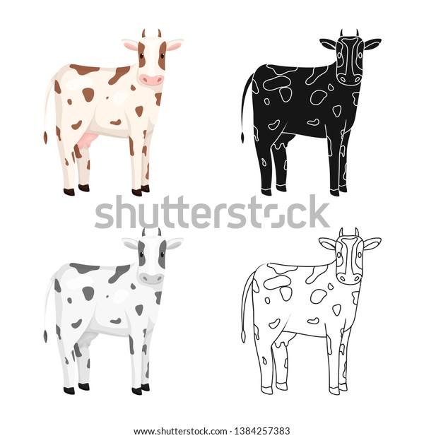Vector Design Cow Calf Logo Collection Stock Vector (Royalty Free ...